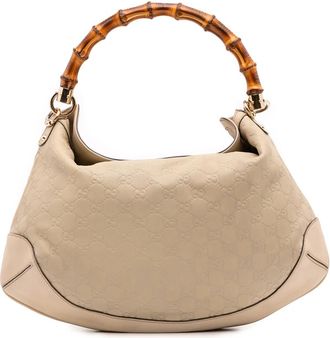 Gucci Hobo Bags - Bamboo Guccissima Peggy Satchel - Gr. unisize - in Braun - f&uuml;r Damen