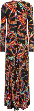 Dolce & Gabbana Womens Multicolor Viscose Long Dress