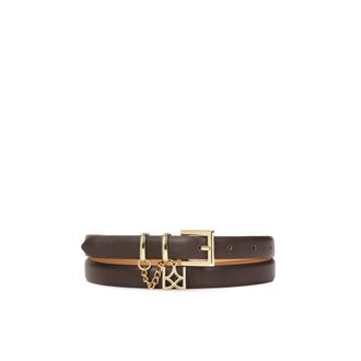 Kazar Brauner G&uuml;rtel verziert mit Kette - - Accessories - Damen - Braun - 90 CM