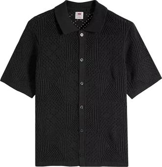Levi's Homme, Chemises, Noir, Taille: L Sweater Camp Shirt