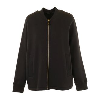 Max Mara Femme, Vestes, Noir, Taille: 40 FR Radioso Zip-Up Bomber