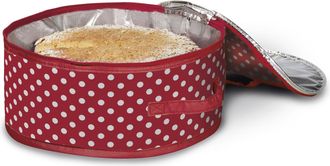 My Home Kuchen-/Torten K&uuml;hltasche, rund (Rot Punkte)