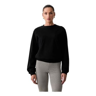 Patrizia Pepe Damen, Sweatshirts & Hoodies, Schwarzk, LGr&ouml;&szlig;e