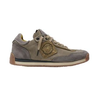 Satorisan Enso Suede - Casual Baskets Homme et Femme - Vintage Cuir Sneakers - Couleur Peat Green - Taille 43 - Confortable et Durable
