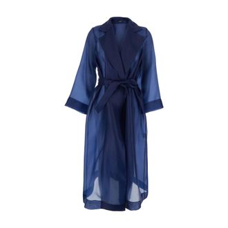 Pla&icirc;n Plain, Femme, Manteaux, Bleu, Taille: 40 FR Trench-coat Classique