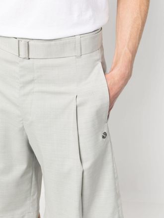 &Eacute;tudes Studio Pleated Wool Blend Shorts - Grey