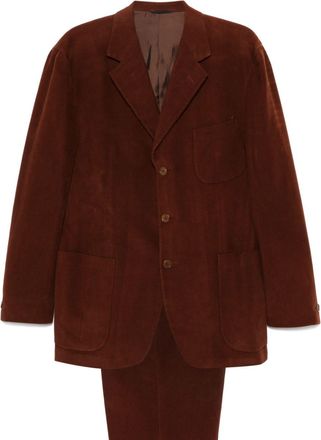 Romeo Gigli 1990s Anzug aus Baumwolle - Braun