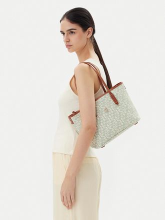 Tommy Hilfiger Handtasche Tommy Hilfiger Th Monoplay Leather Mini Tote AW0AW17415 Gr&uuml;n