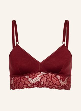 erlich textil Erlich Textil Amelie Bralette Mit Spitze B&uuml;gellos Aus Modal - Verstellbare Tr&auml;ger rot