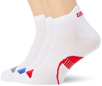 Wilson Wilson LOW CUT 8Y74 Chaussettes Homme, BLANC-BLEU/BLANC-GRIS/BLANC-ROUGE, 39/42