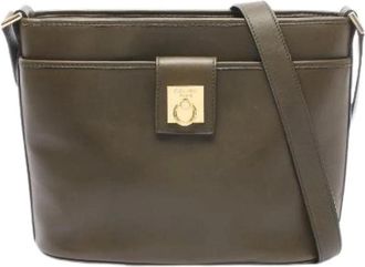 Celine Sac bandouli&egrave;re en cuir Pre-owned - Femme - Pre-owned - Vert - Taille: ONE Size