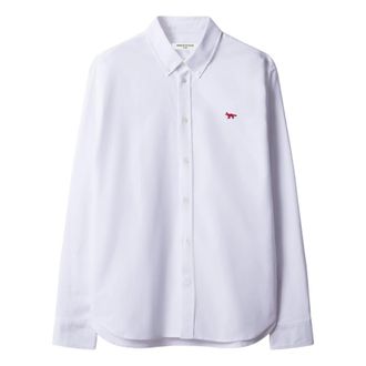 Maison Kitsun&eacute; Profile Fox Casual Shirt - - Shirts - Herren - Wei&szlig; - L