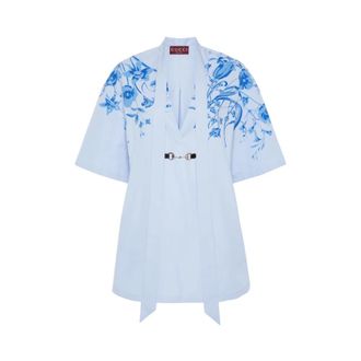 Gucci Fiori E Insetti Gucci Kleid - - Tops - Damen - Blau - M