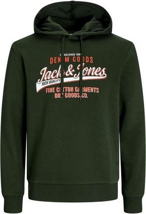 Jack & Jones Hoodie JJELOGO Sweat Hood mit großem Print auf der Vorderseite