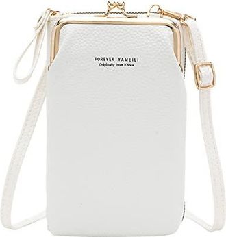 Generic Sac &agrave; bandouli&egrave;re multifonction de grande capacit&eacute; pour femme, version cor&eacute;enne, couleur unie, sac &agrave; main ou sac &agrave; bandouli&egrave;re pour homme, blanc, Tail