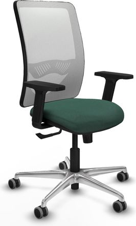 Piqueras y Crespo Schreibtischstuhl Zulema mit 2D-Armlehnen, h&ouml;henverstellbare Lendenwirbelst&uuml;tze, ausgestattet mit Sincro 3 Positionen und Schneideschaum, Wei&szlig; / Flasc