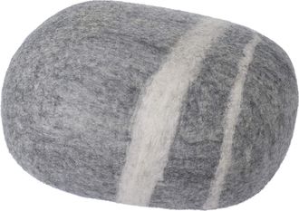 myfelt Carl - Filz Kieselstein, Meditationskissen, Yogakissen, Dekokissen hellgrau rund - Größe XL