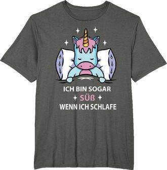 Einhorn Schlafshirt Pyjama Nachthemd Einhorn Geschenk Damen M&auml;dchen T-Shirt
