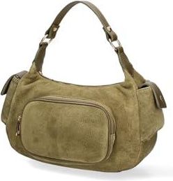 Gave Lux Sac &agrave; bandouli&egrave;re pour femme en cuir v&eacute;ritable Made in Italy 30x17x12 cm GLX228108523FBG, vert fonc&eacute;, Taille unique