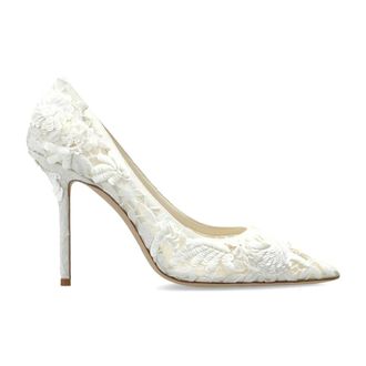 Jimmy Choo London Femme, Chaussures, Blanc, Taille: 37 1/2 EU Chaussures &agrave; talon Love 100