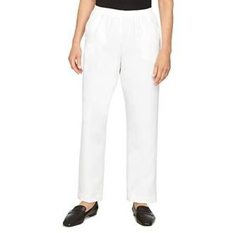 Alfred Dunner Medium Pant Pantalon d&eacute;contract&eacute;, Blanc, 36 Femme