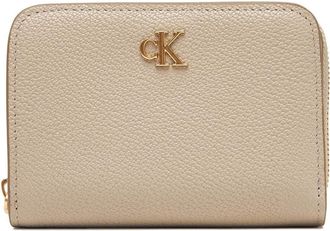 Calvin Klein Damen Minimal Monogramm Flap Leder Geldb&ouml;rse, Braun (Chateau), Einheitsgr&ouml;&szlig;e