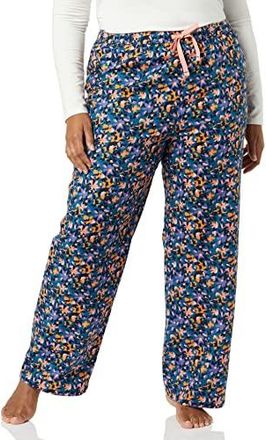 Amazon Essentials Pantalon De Pyjama en Flanelle Femme, Bleu Marine Imprimé Fleuri, XXS