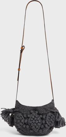 Gerard Darel Sac travers en tricot - MINI 24 - Gris Chin&eacute;