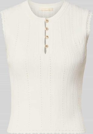 Guess Stricktop in Pointelle-Strick mit kurzer Knopfleiste