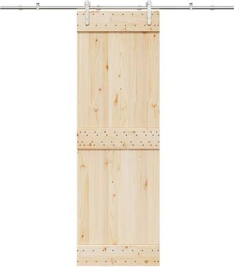 vidaXL Schiebet&uuml;r-Beschlagsatz 200 cm Edelstahl Silbern Vidaxl