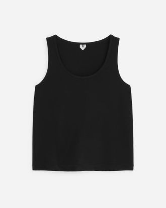 Arket Schweres Tanktop Aus Seidenmischung -Schwarz