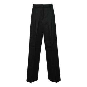 Sportmax Casual Baumwolle Viskose Hose - - Trousers - Damen - Schwarzk - S