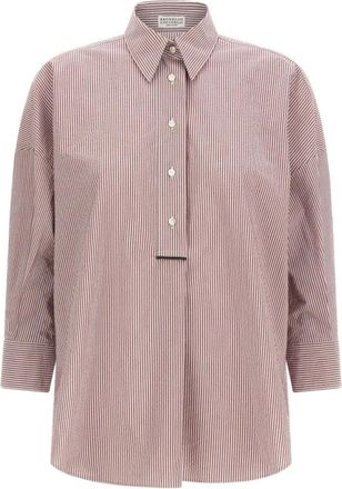 Brunello Cucinelli Femme, Blouses et Chemises, Brun, Taille: 42 FR Blouses
