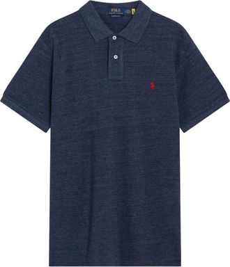 Polo Ralph Lauren Homme, Tops, Bleu, Taille: L Polo Iconique en Maille