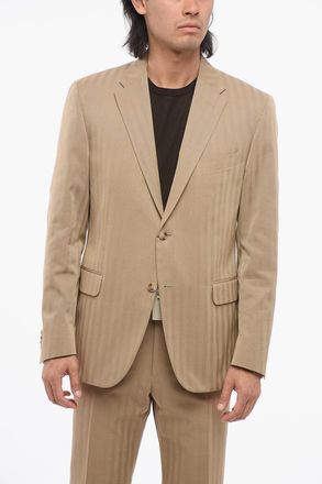 Corneliani Einreihiger Baumwollanzug mit Pattentaschen Corneliani
