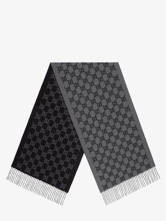 Gucci Sciarpa realizzata in jacquard di cashmere GG e impreziosita da finiture con frange. - GUCCI - gender_Man