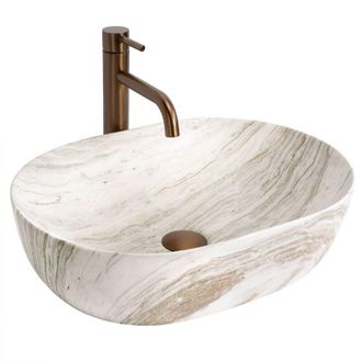Rea Aufsatzwaschbecken Rea Amelia 48 Saturn Beige