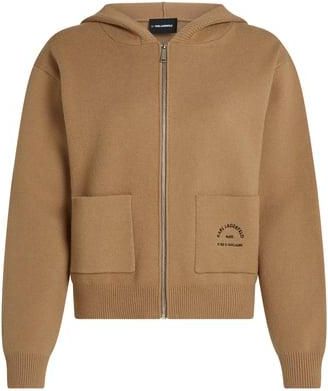 Karl Lagerfeld Sweat droit zipp&eacute; &agrave; capuche