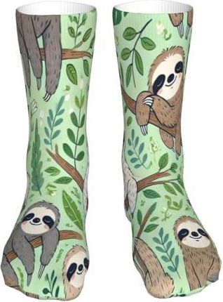 Generic Paresseux Mignon Chaussettes Rigolotes Doux Chaussette Homme Antibactérien Chaussettes Sport Pour Femme Travail Trekking 40Cm