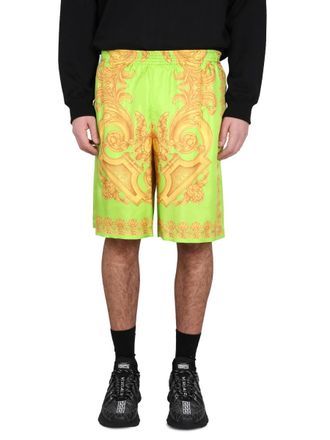 Versace Baroque Shorts - Green