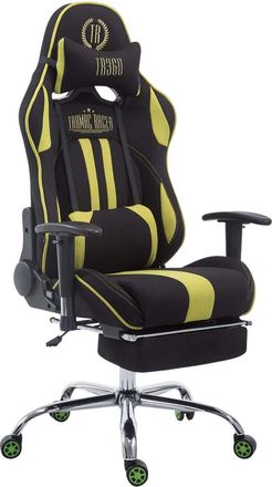 Clp Gaming Bürostuhl XL Limit I Gamingstuhl Mit Stoffbezug Und Metallgestell I Höhenverstellbarer Schreibtischstuhl Mit Laufrollen, Farbe:schwarz/grün, Fu