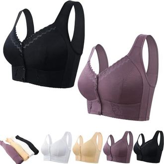 Generic Emilychoice Soutien-gorge respirant &agrave; fermeture avant pour personnes &acirc;g&eacute;es, soutien-gorge confortable et pratique &agrave; boutons-pression sur le devant, No