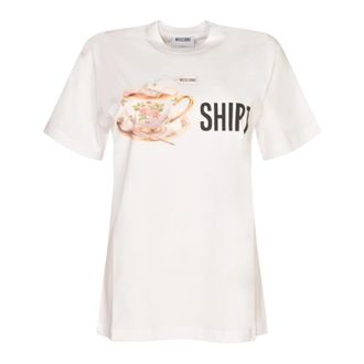 Moschino Stilvolle T-Shirts und Polos - - Tops - Damen - Wei&szlig; - XS