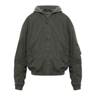 Balenciaga Hooded Standard Bomber Jacket - - Jackets - Herren - Gr&uuml;n - L