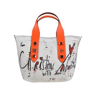 Christian Louboutin Femme, Sacs, Blanc, Taille: ONE Size Frangibus Small Tote