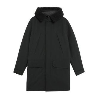 Lyle & Scott Mid Jackets K&auml;lte Parka - - Coats - Herren - Schwarzk - L