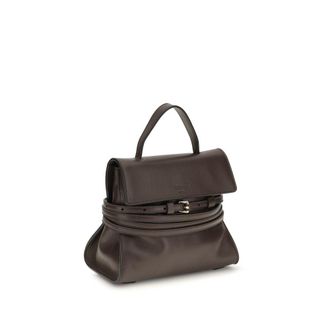 Moschino Womens Brown Goatskin Shoulder Bag