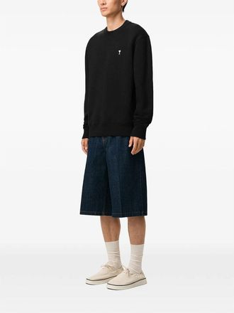 Ami Embroidered Logo Sweatshirt - Black