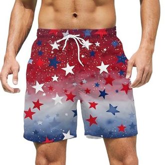 Generic Short de bain pour homme - Short de plage - Pantalon de plage d&eacute;contract&eacute; et tendance - Confortable - Vacances am&eacute;ricaines - Pantalon l&eacute;ger, rose, XXL