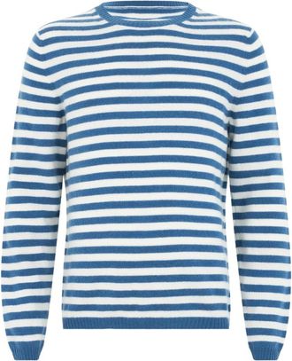 Fedeli Homme, Pulls, Bleu, Taille: L Pull ray&eacute; bleu et blanc, confortable et polyvalent